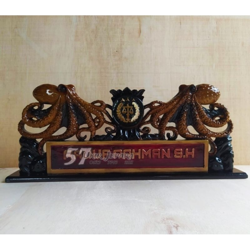 Jual Papan Nama Ukir Kayu Jati - Papan Nama Meja Kantor , Perusahaan ...