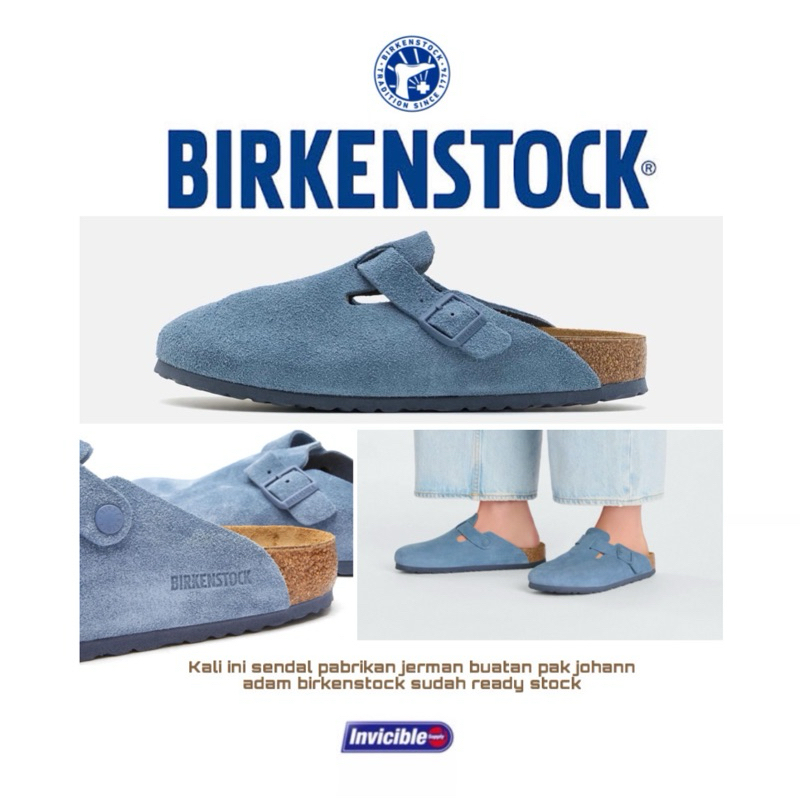 Jual [Best seller] BIRK*NSTOCK BOSTON SOFT FOOTBED CLOGS ELEMENTAL BLUE ...