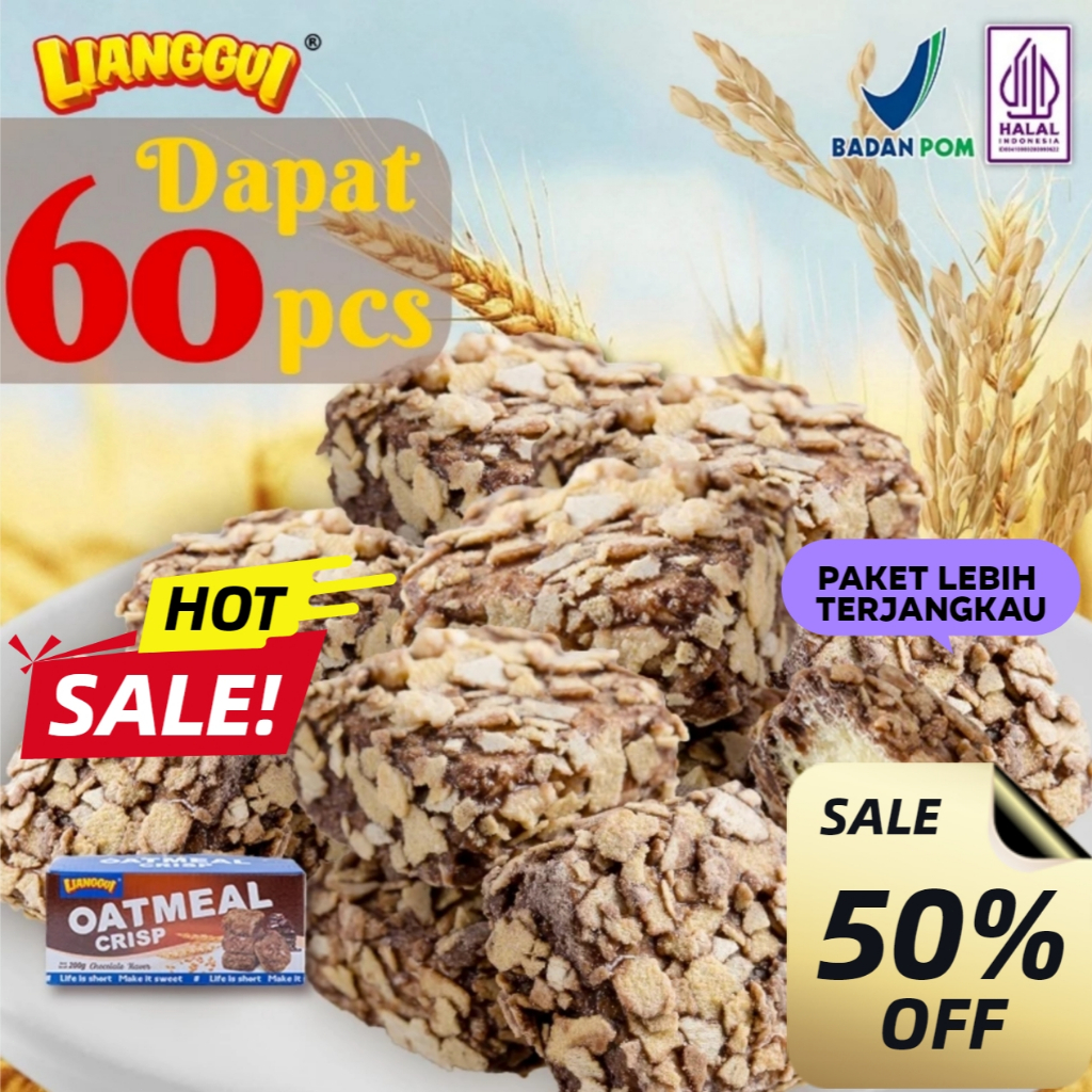 Jual [Pengiriman 24 jam]Halal Lianggui Oat Choco Oatmeal Rasa Cokelat ...