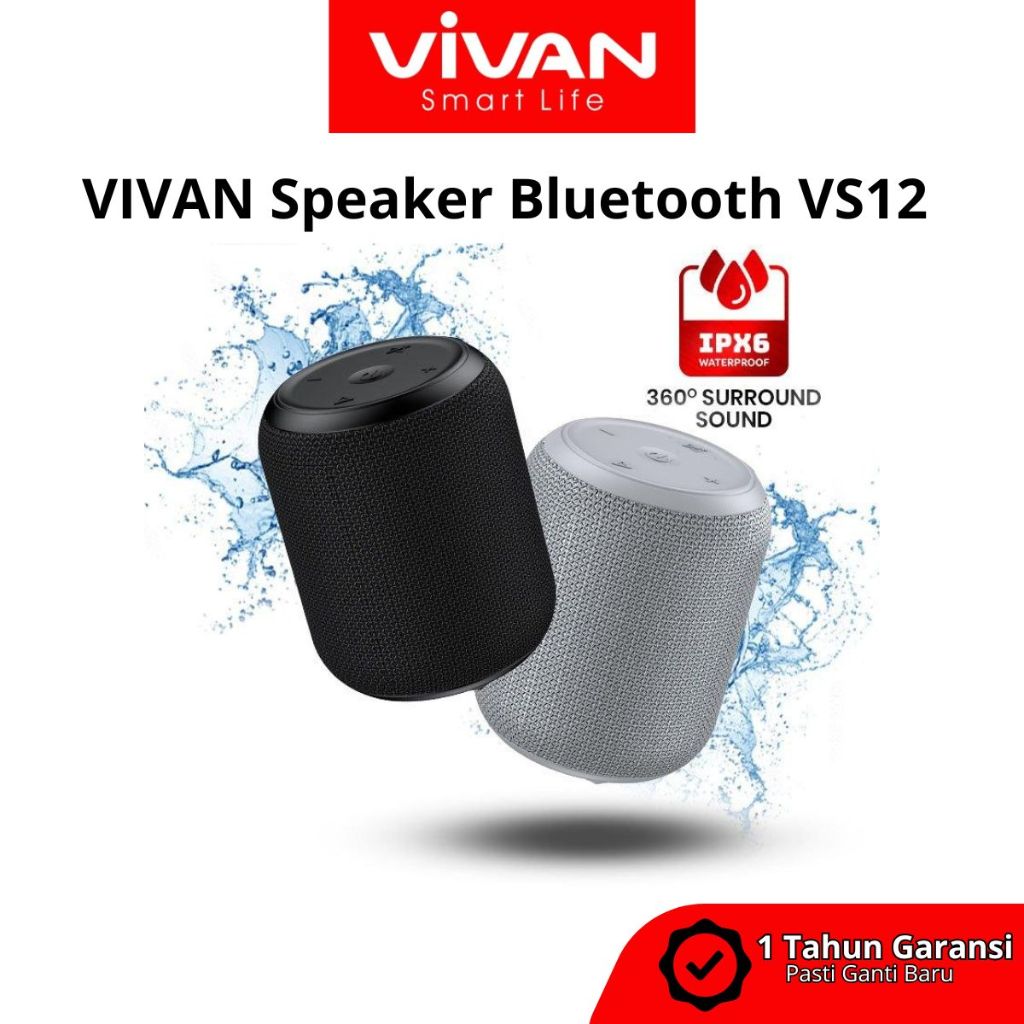 Jual VIVAN VS12 Speaker Bluetooth Wireless Audio Portable Mega Bass ...