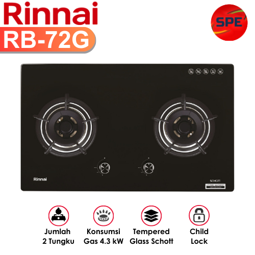 Jual KOMPOR TANAM 2 TUNGKU RINNAI RB-72G / RB72G GARANSI RESMI (MEDAN) | Shopee Indonesia