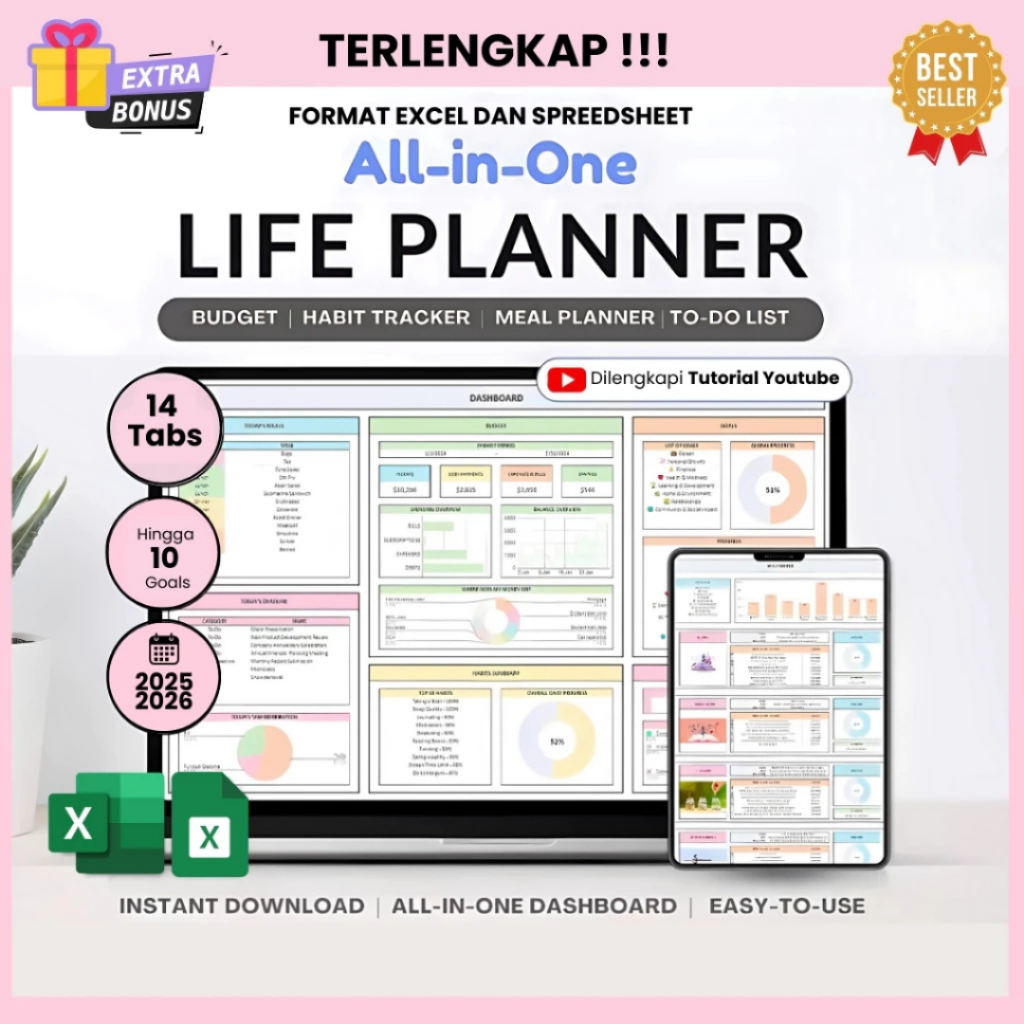 Jual Digital Planner Serbaguna 10-in-1 - Daftar Tugas, Pelacak ...