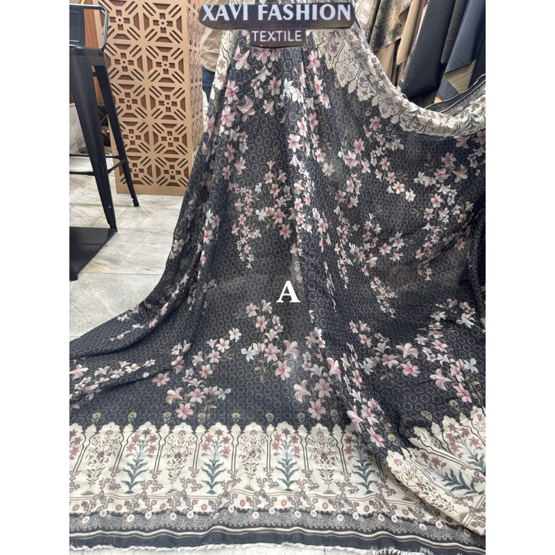 Jual Kain Paris Silk Premium Motif// Harga Per Setengah Meter (50 cm ...