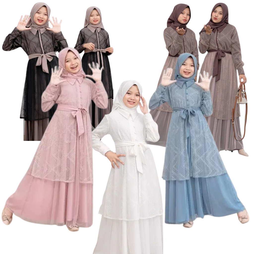 Jual GAMIS ANAK SET PADMA SYAR'I PLUS HIJAB BAHAN CRIKLE AIRFLOW MIX ...