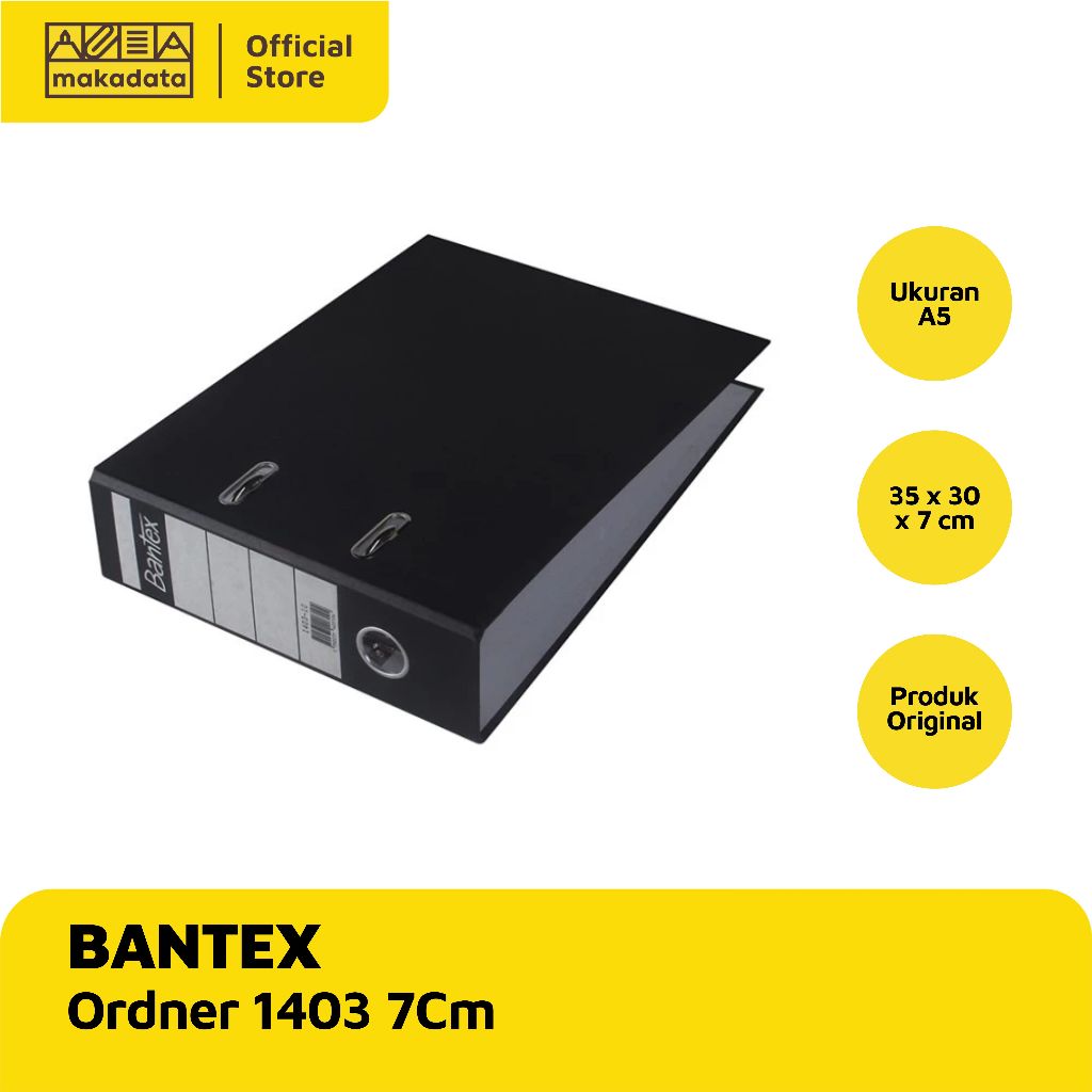 Jual ORDNER BANTEX A5 KWITANSI 1403-10 7cm WARNA BLACK MURAH | Shopee ...