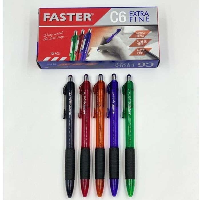 Jual Pulpen Faster C6 Extra Fine-Hitam | Shopee Indonesia