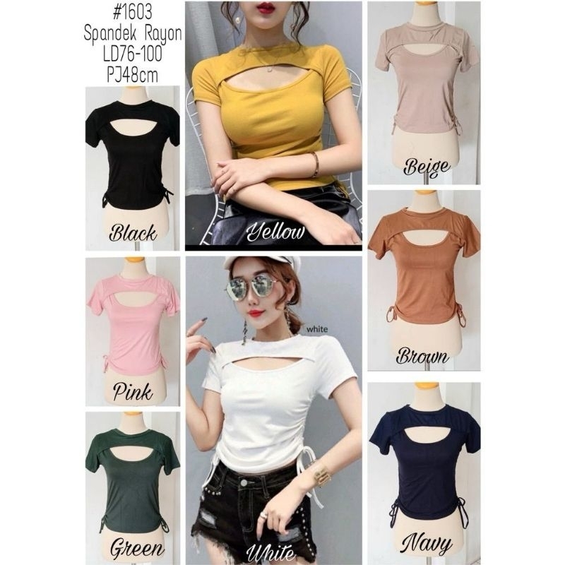 Jual Crop Top Serut (1603) | Shopee Indonesia