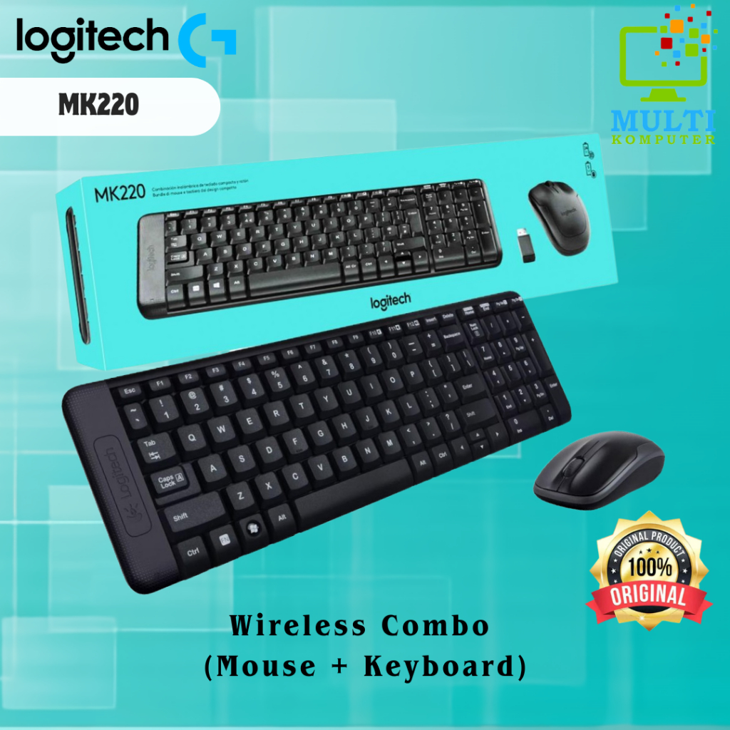 Jual mouse keyboard logitech mk 220 mk220 | Shopee Indonesia