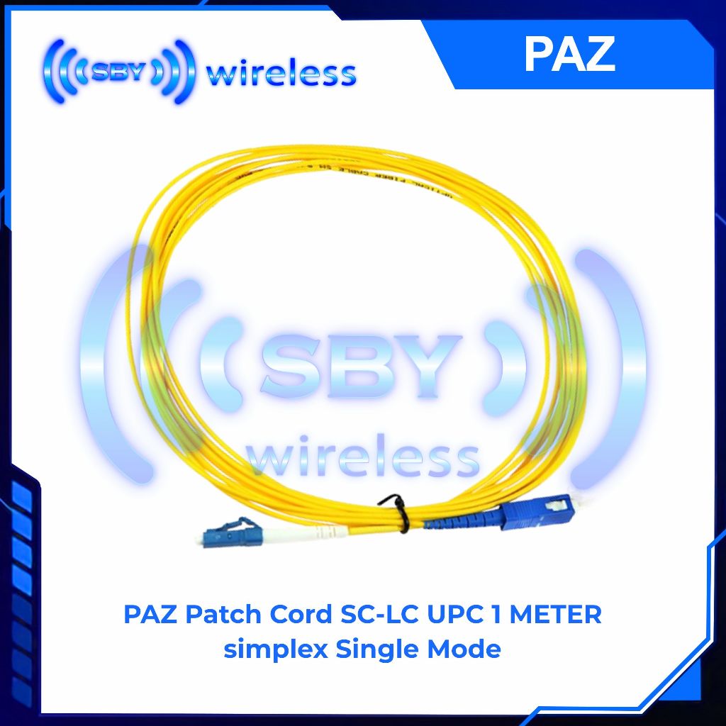 Jual PAZ Patch Cord SC-LC UPC 1 METER simplex Single Mode patchcord ...