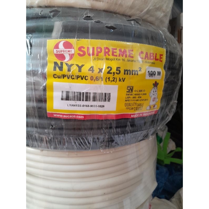 Jual kabel nyy 4x2,5 supreme,kabelmetal,kabelindo | Shopee Indonesia