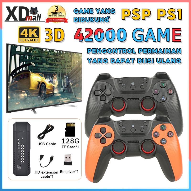Jual X2 Ultra Game Stick 3D 4K Wireless Gamepad 2Player TV HDMI Connect ...