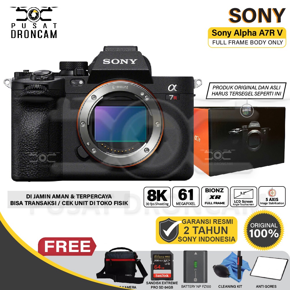 Jual Sony A7R V Body Only - Mirrorless Alpha A7RV A7 RV A7R5 Bergaransi ...
