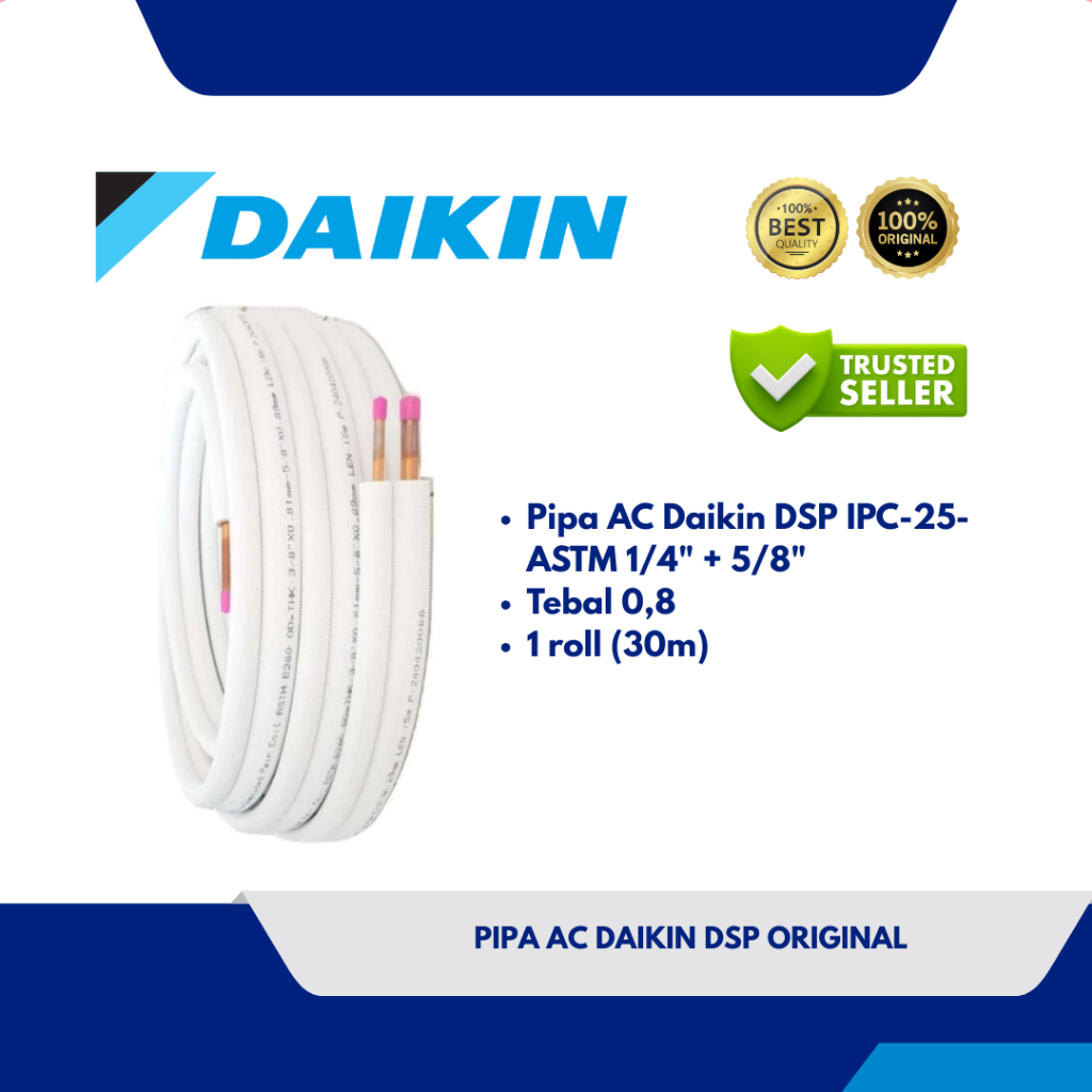 Jual Pipa AC Daikin DSP IPC-25-ASTM 1/4" + 5/8" Tebal 0,8 1 roll (30m ...