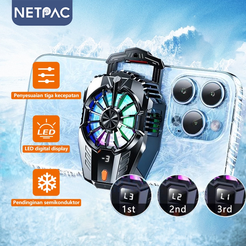 Jual NETPAC Fan Cooler X20 Pro Funcooler Digital Display 3 Gear ...