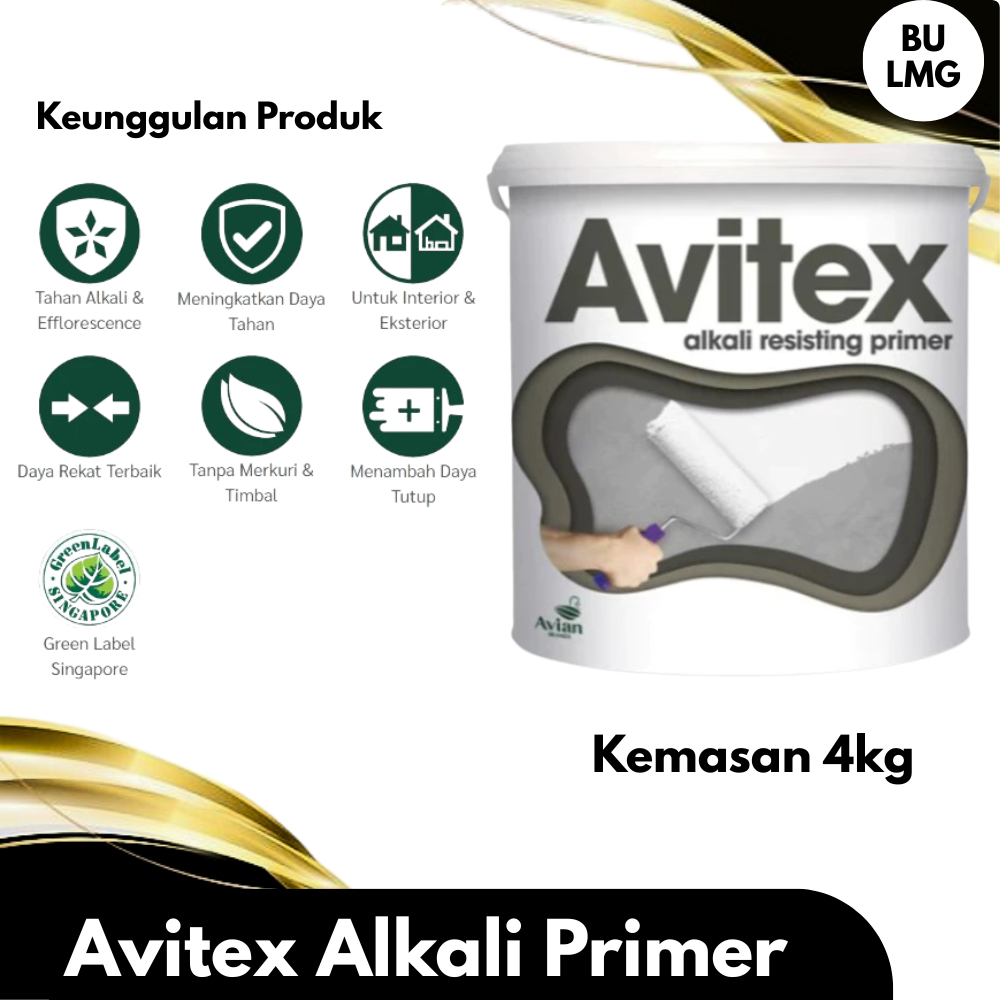 Jual Cat Dasar Anti Jamur AVITEX ALKALI Primer 4KG | Shopee Indonesia