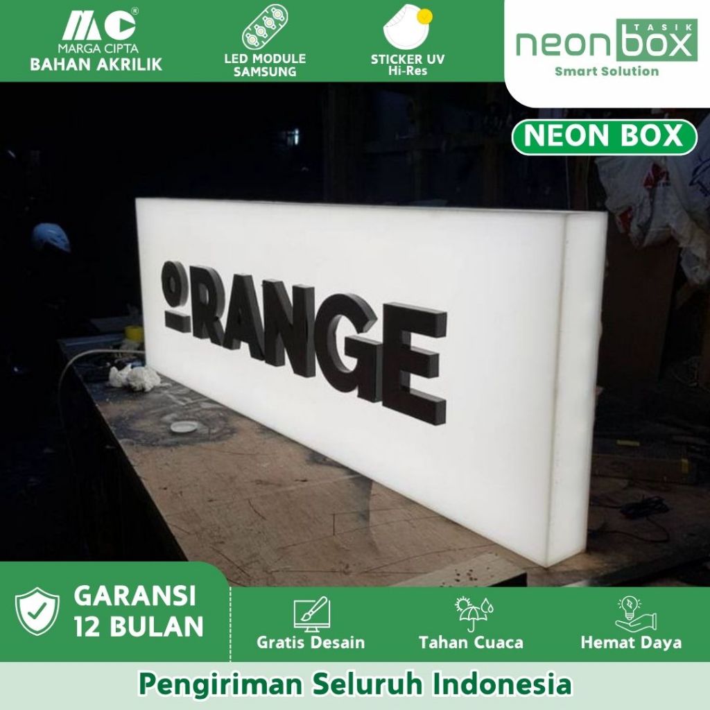 Jual Neon Box Frameless Full Akrilik 1 Sisi dan 2 Sisi Neon Box Custom ...