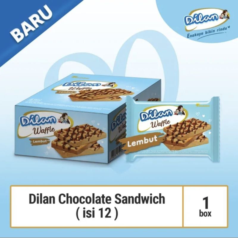 Jual Dilan Chocolate Sandwich Waffle Box 12 x 16 gr | Shopee Indonesia