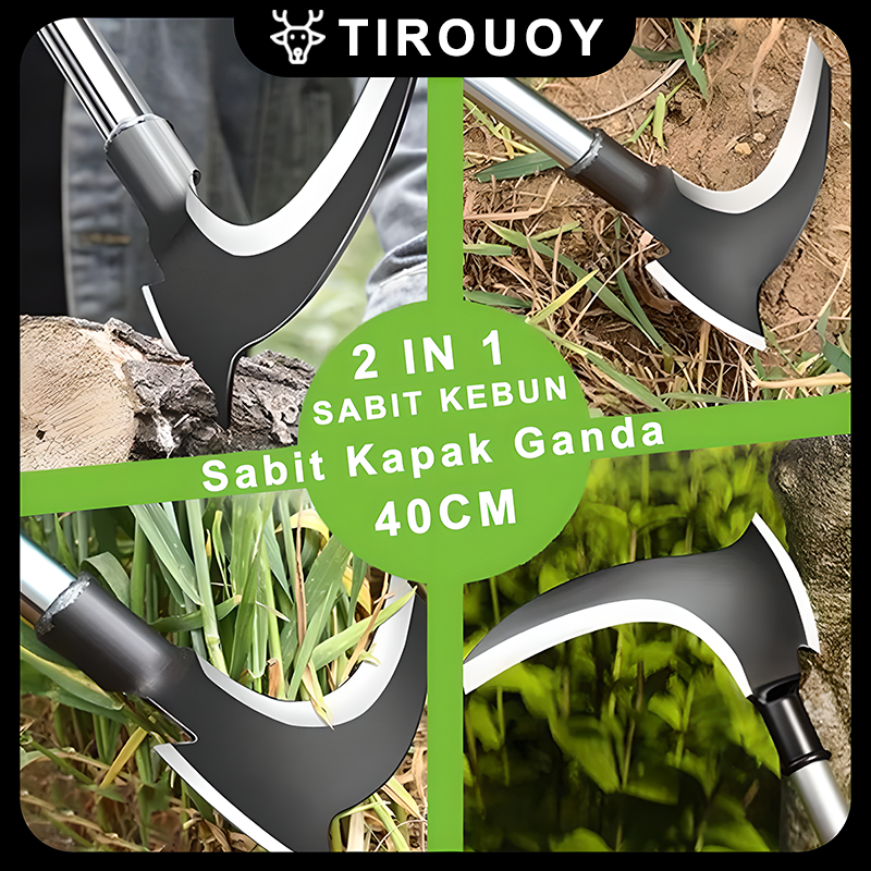 Jual 40CM Pemangkas Sabit kapak Ganda Pemangkas Rumput Multifungsi 6722 ...