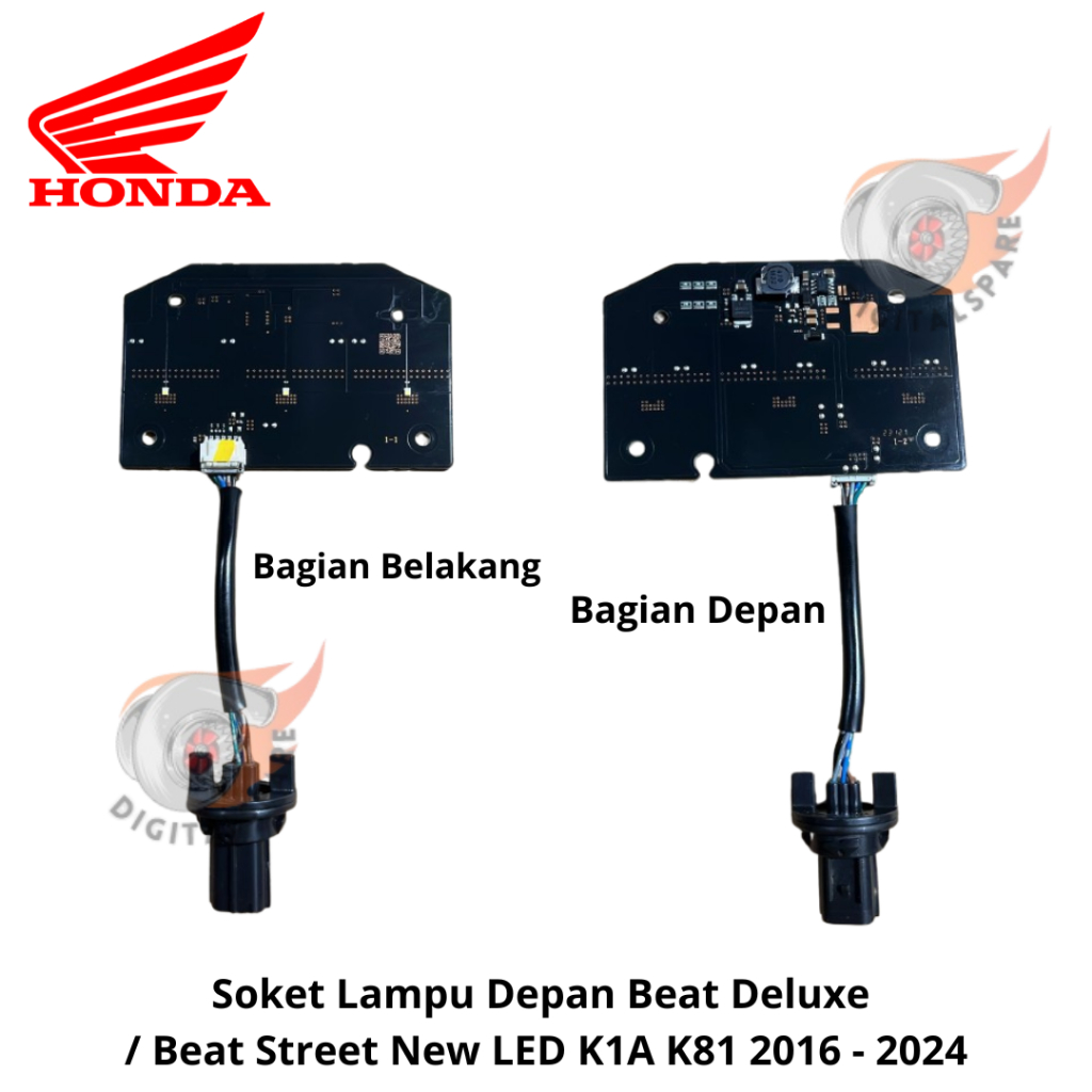 Jual PCB + SOKET LAMPU DEPAN Honda BEAT NEW deluxe led beat street led ...
