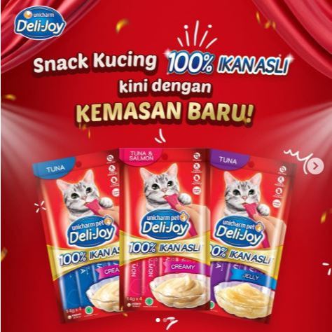 Jual Delijoy Creamy Treats cemilan kucing tekstur lembut penuh nutrisi ...