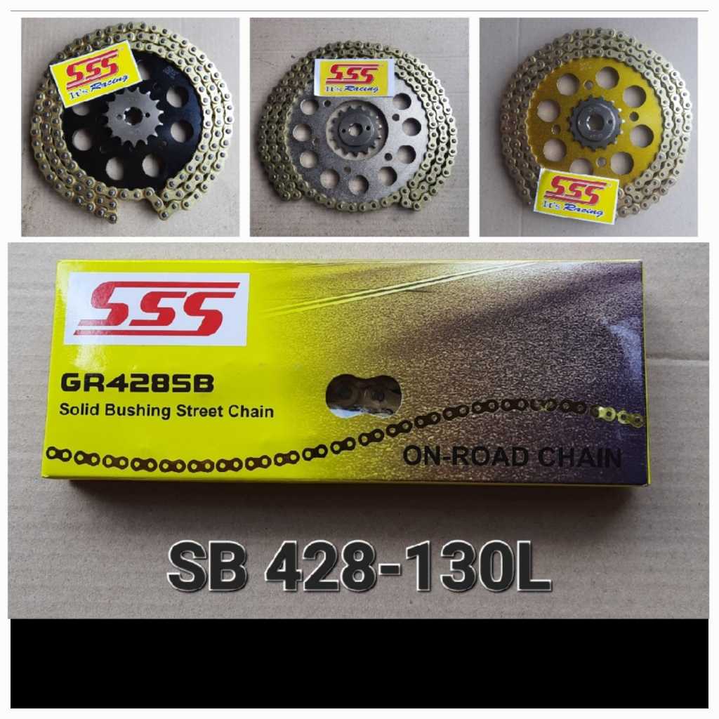 Jual GEAR GIR SET FULL SSS RACING 428H RANTAI GOLD SB 428-130L UNTUK SEMUA MOTOR ALL SERIES ...
