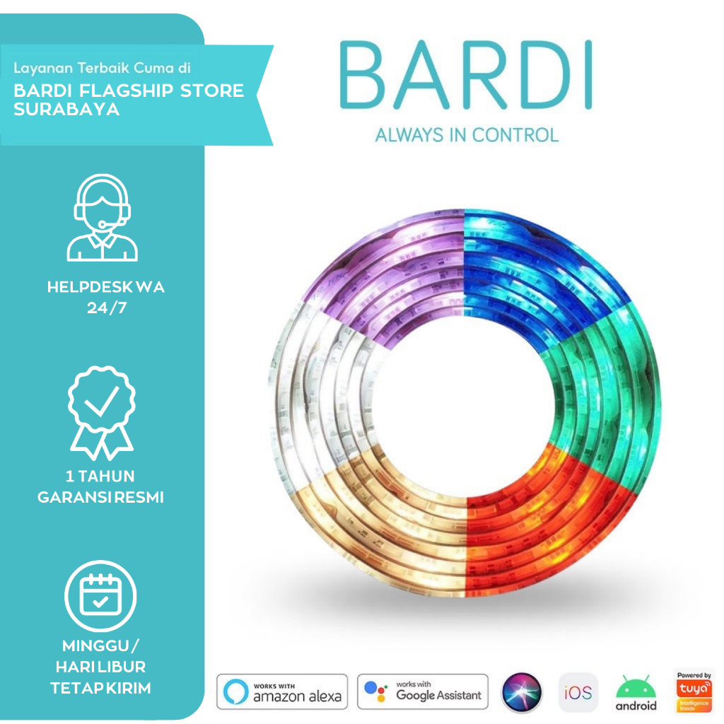 Jual BARDI Lampu LED Strip RGBWW Wifi 2 Meter | Shopee Indonesia