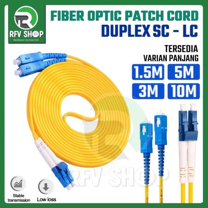 Jual Kabel Fiber Optic Patchcord FO SC - LC Duplex 1.5 , 3 , 5 , 10 Meter | Shopee Indonesia