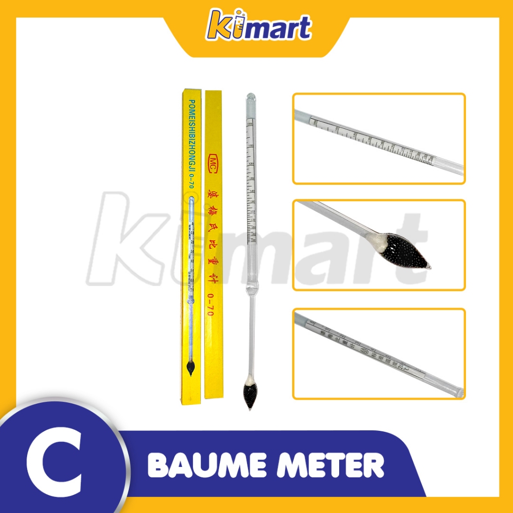 Jual Baume Meter C Baume Hydrometer kaca Alat ukur kepadatan cairan EXTRA BUBBLE WRAP | Shopee ...