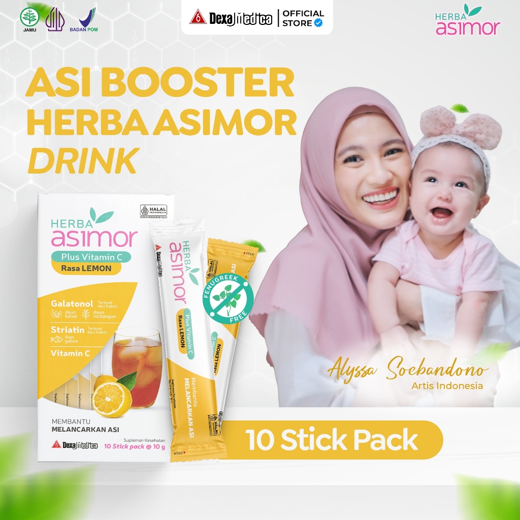 Jual DISKON - HERBA Asimor ASI Booster Drink 10 Stickpack Rasa Lemon ...