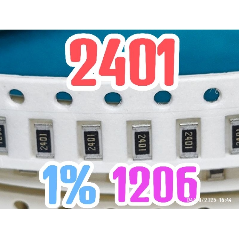 Jual 10pcs Chip resistor smd 2401 2K4 size 1206 2,4K ohm 2.4kohm ...