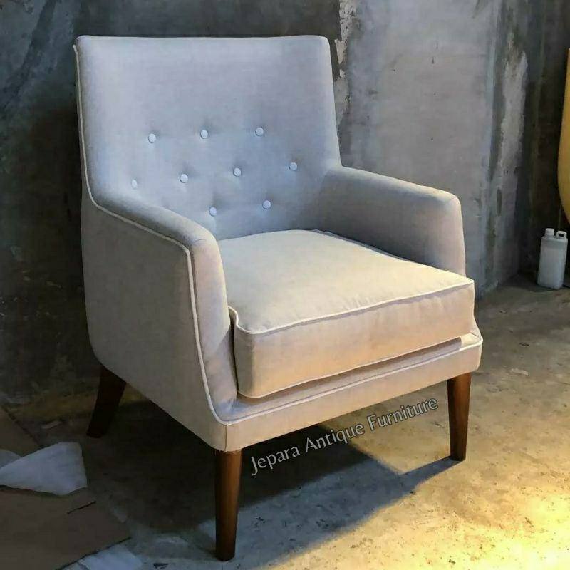 Jual Model Kursi Sofa Single Rangka Kayu Jati Full Jok Busa | Shopee ...