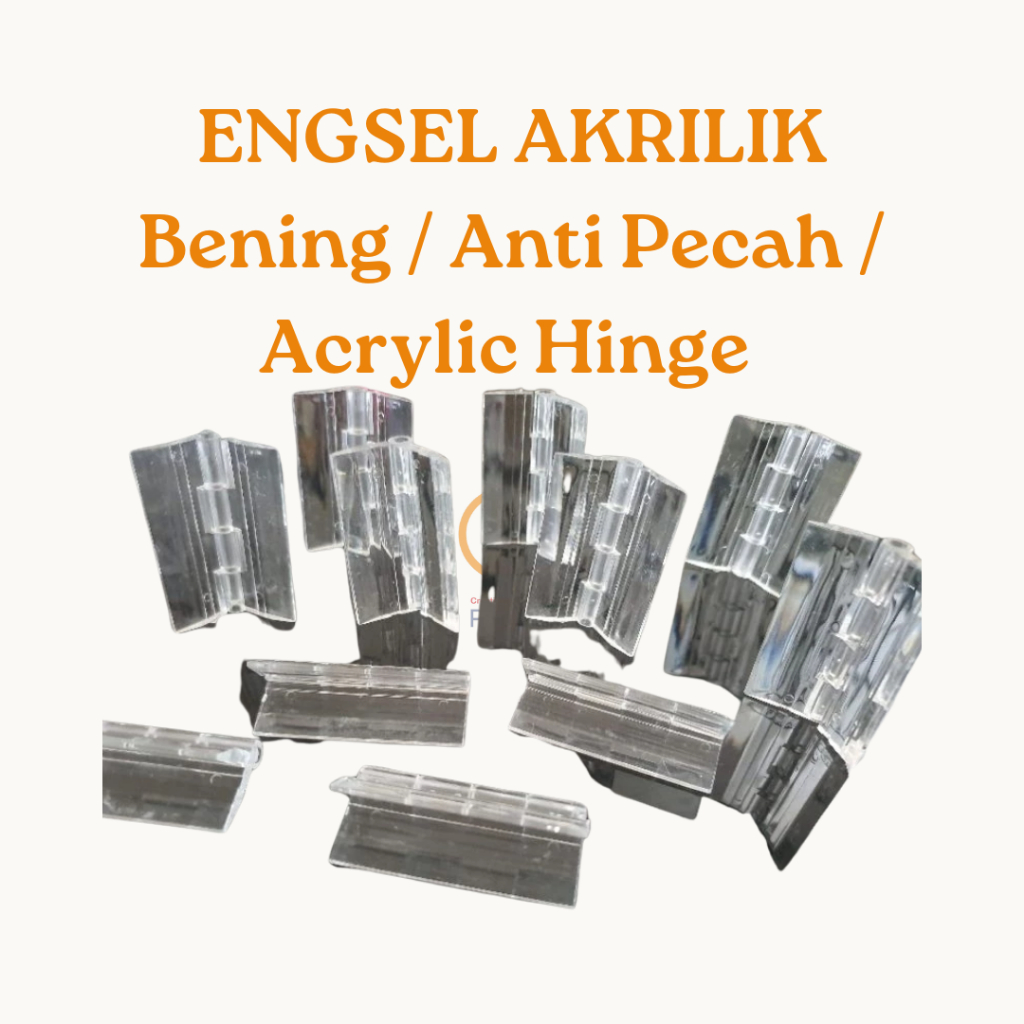 Jual ENGSEL AKRILIK Bening / Anti Pecah / Acrylic Hinge 30 x 33 mm ...