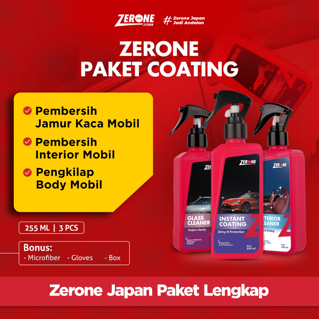Jual Paket Coating Zerone Japan Mobil Terawat Luar Dalam Efektif ...