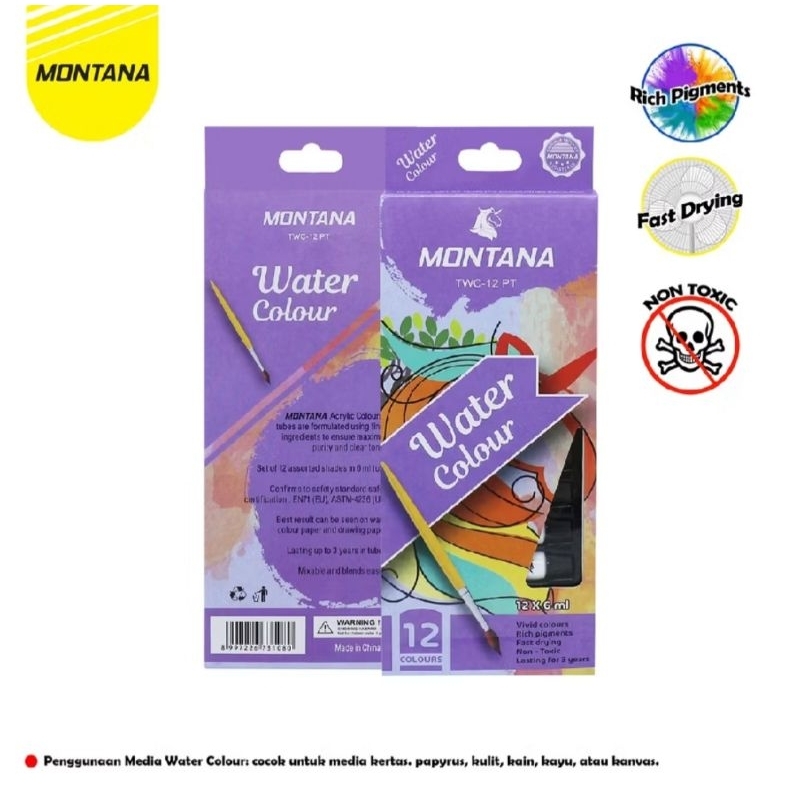 Jual 1 set CAT AIR MONTANA / cat air 12 tube warna | Shopee Indonesia