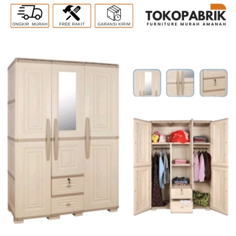 Jual Olymplast lemari baju palstik 3pintu OTC 3P Modern OTC 2P Classic ...