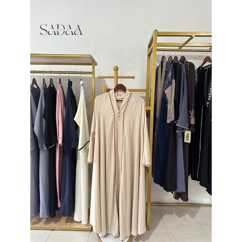 Jual ABAYA ARAB SAUDI KEKINIAN WARNA CREAM (Gamis Haji Umroh) | Shopee ...
