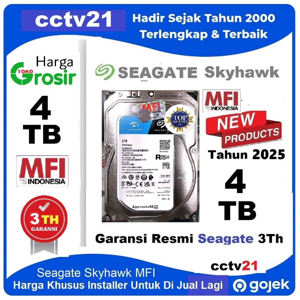 Jual Harddisk HDD Hardisk New Products Th2025 Seagate Skyhawk MFI 4TB ...