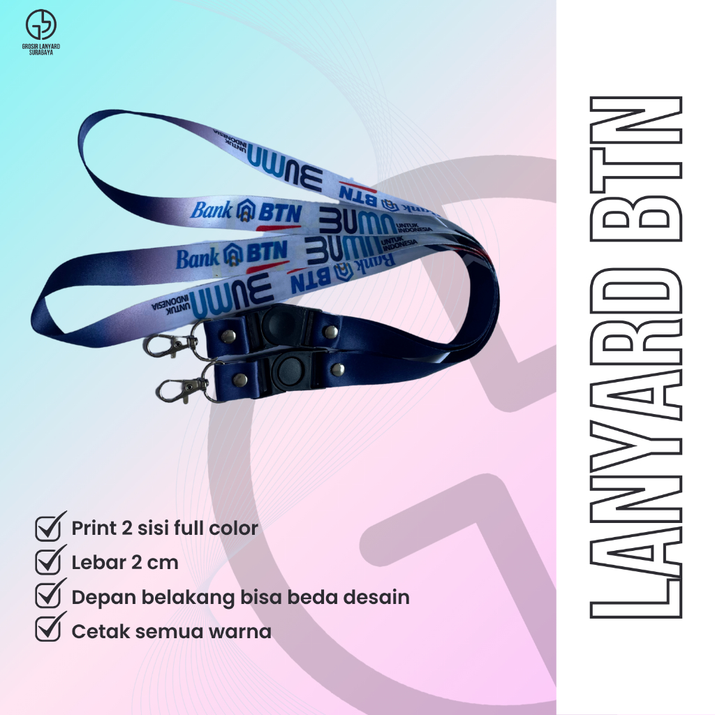 Jual LANYARD TALI ID CARD BANK BTN PERUSAHAAN BUMN | Shopee Indonesia