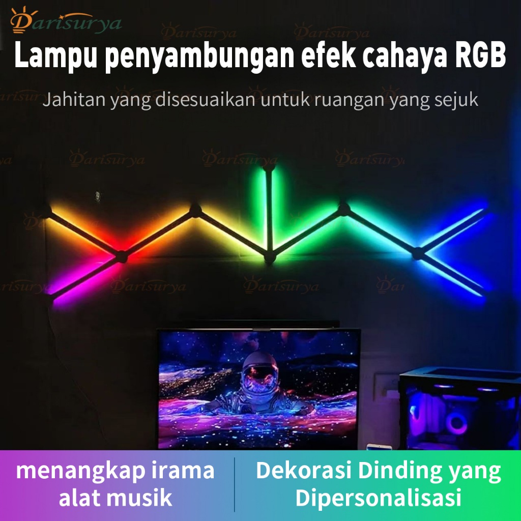 Jual Lampu RGB Bar Ambient Light TV Nano RGB Lines Smart Lampu aurora ...