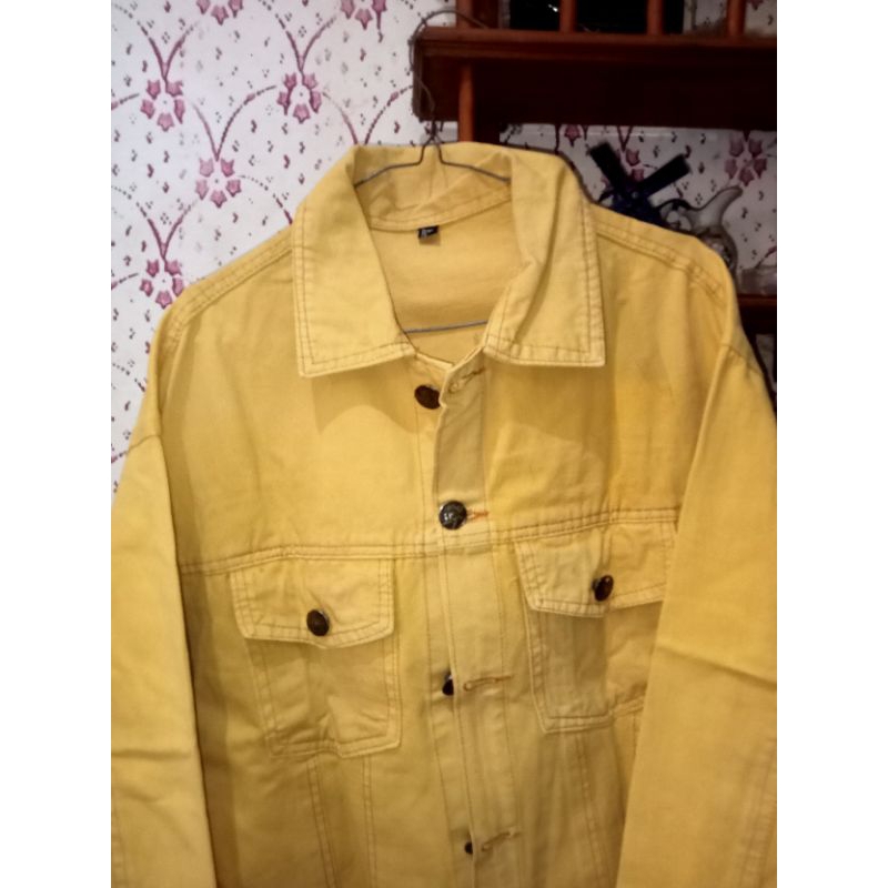 Jual Denim Jacket Kuning Mustard | Shopee Indonesia
