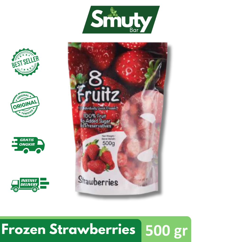 Jual 8 Fruitz Frozen Strawberry/Strawberries Beku 500 Gr | Shopee Indonesia