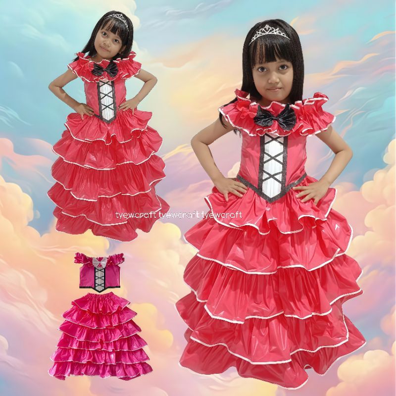 Jual Gaun Karnaval dari bahan kresek / gaun daur ulang / baju bahan ...
