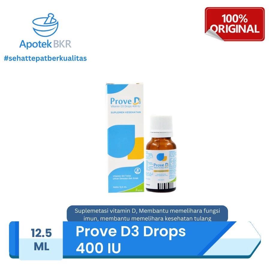 Jual Prove D3 Drop - Vitamin D3 400 IU Tetes 12.5 ml untuk Dewasa dan ...