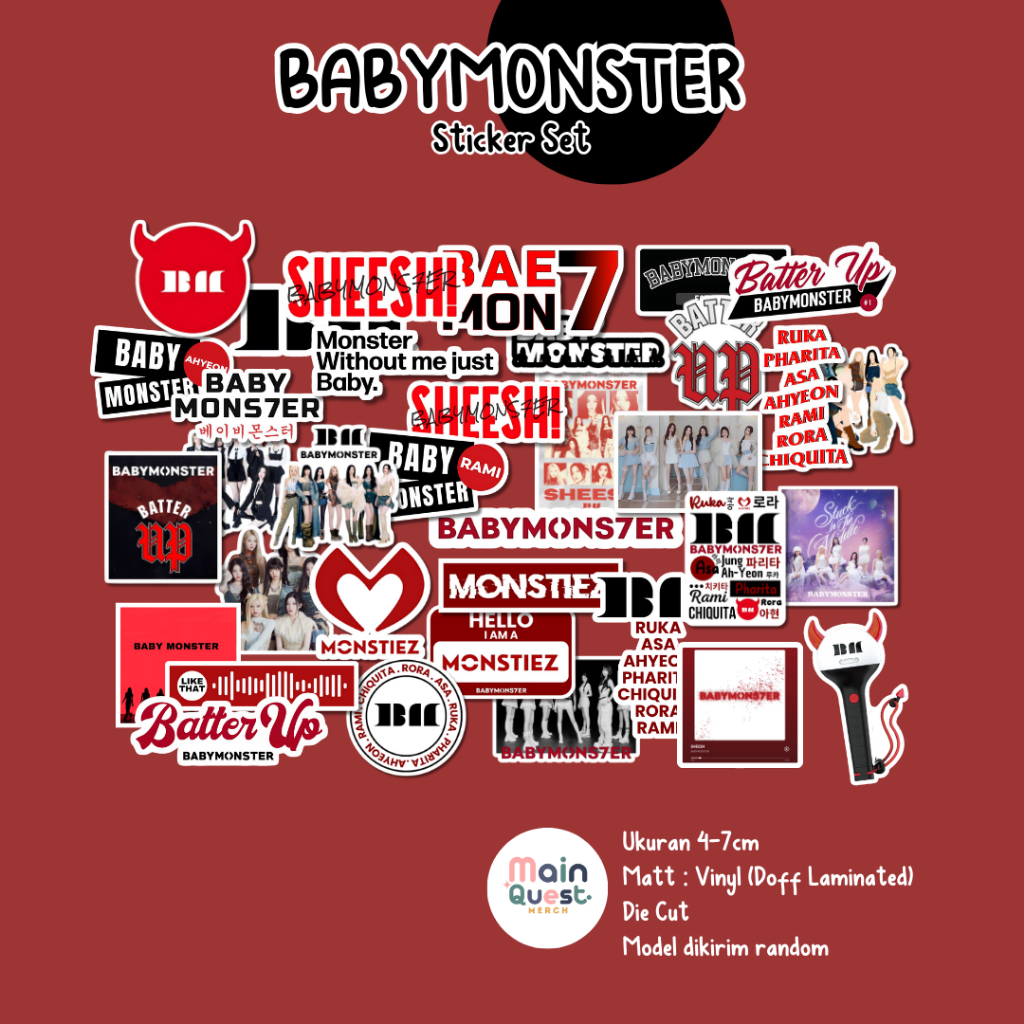 Jual Sticker BabyMonster | Sticker Baemon | Sticker Aesthetic / Sticker ...