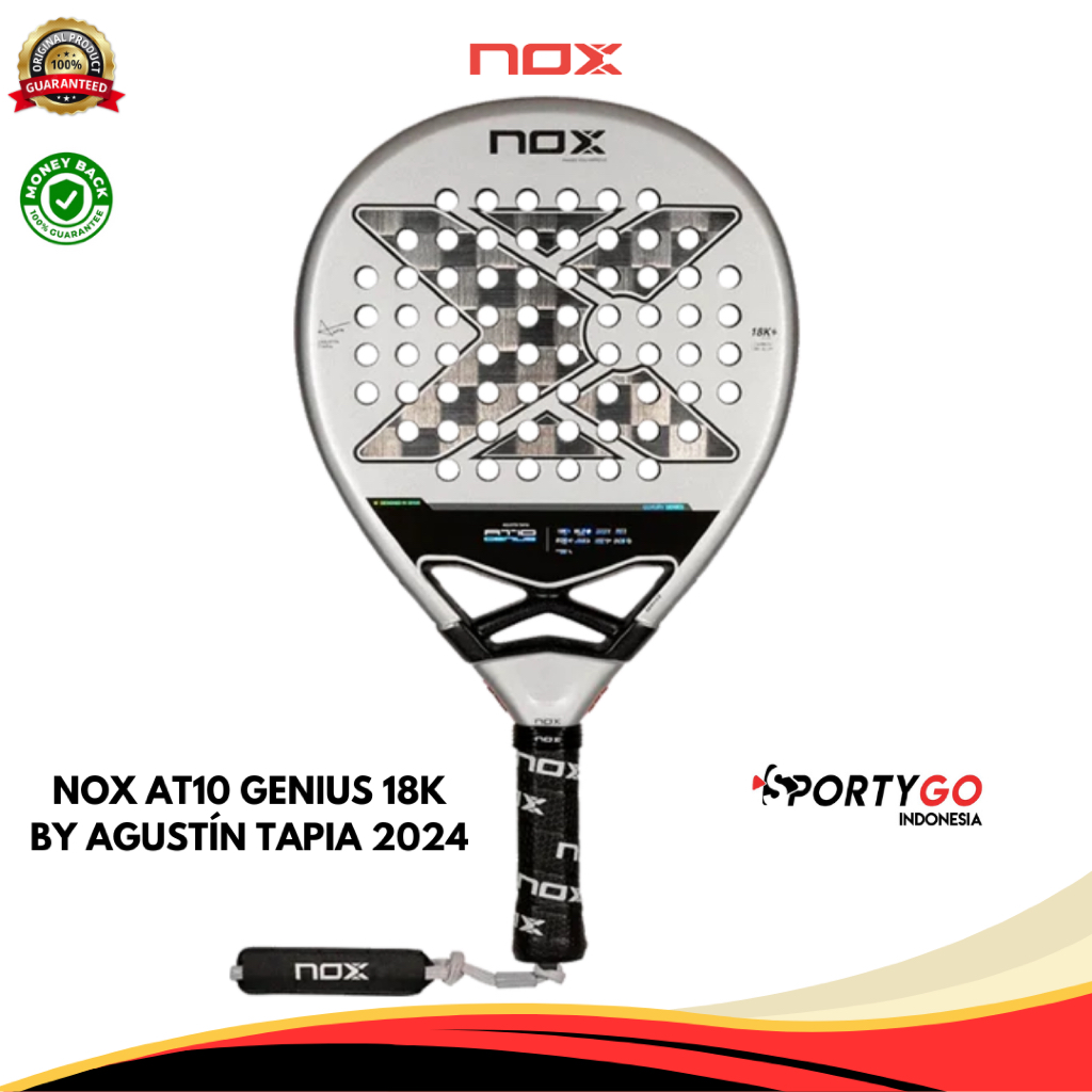 Jual Padel Racket Nox AT10 GENIUS 18K by Agustín Tapia 2024 | Raket ...