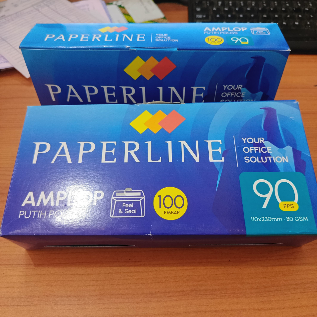 Jual (1PACK) Amplop Polos Panjang no 90 Paperline + perekat Dus Biru ...