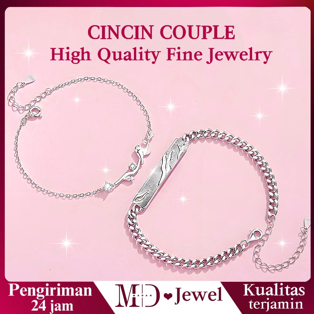 Jual 【Ukuran dapat diminta】MADAN Jewel Gelang Couple Eucalyptus Glauca ...