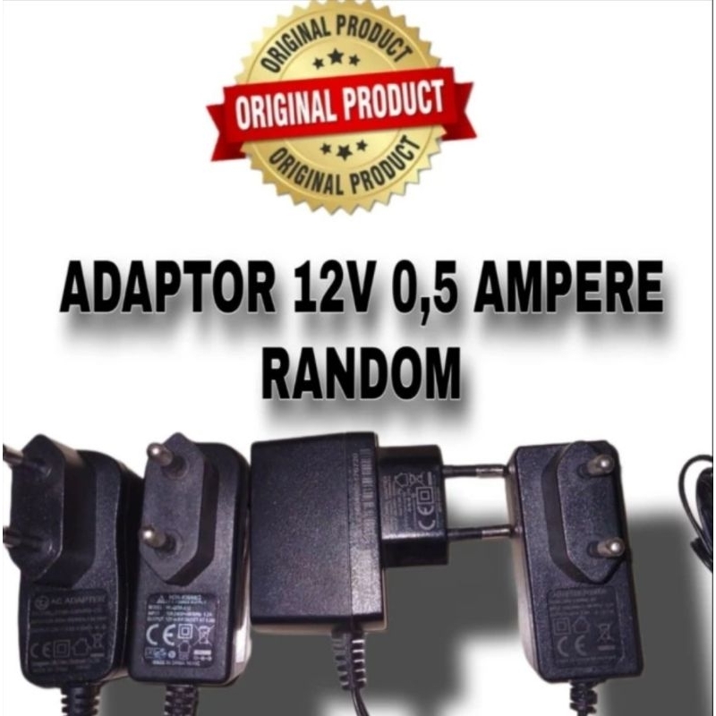 Jual Adaptor 12 Volt 0,5 Ampere Original Random Berkualitas | Shopee Indonesia