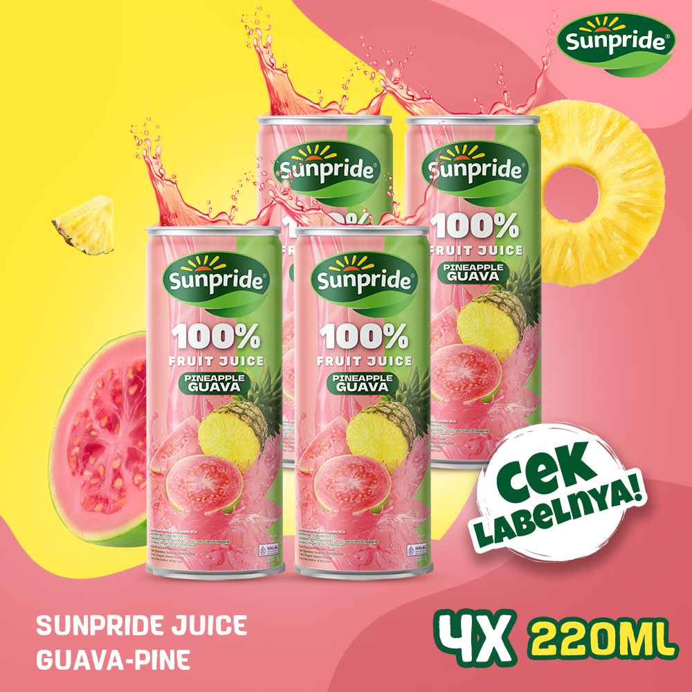 Jual [Isi 4] Sunpride Juice Pineapple Guava 220 ml | Shopee Indonesia