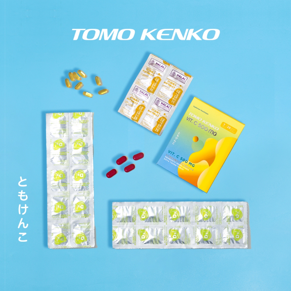 Jual Tomo Kenko Vitamin C 500 mg + Vitamin D3 Strip 1000 IU | Shopee ...